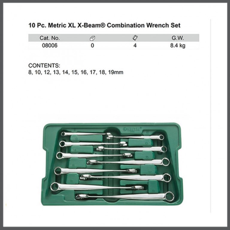 SATA 08006 10 Pcs XL X-Beam Wrench Set | PT. SINAR BUANA